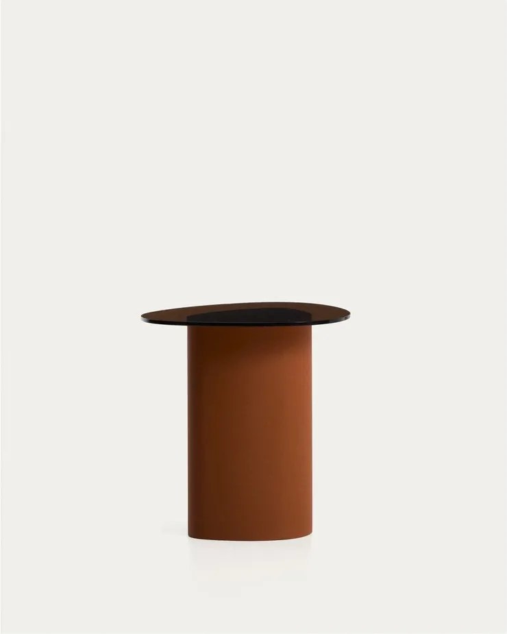 Odkládací stolek se skleněnou deskou 47x48 cm Olir – Kave Home