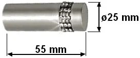 GARNÝŽE-HEBR Garnýž Cylinder crystal satina jednoduchá 140 cm