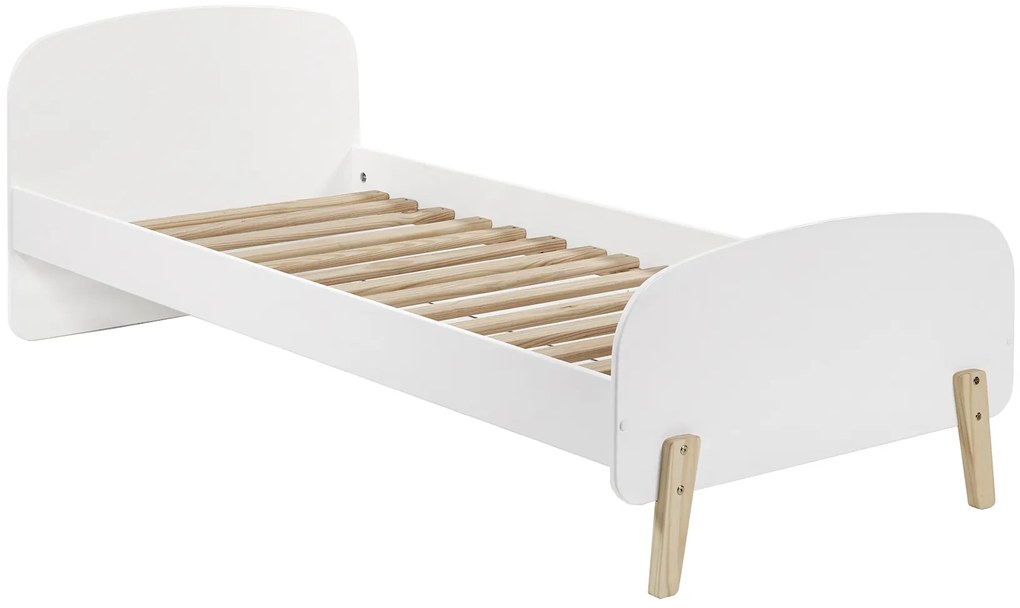 OnaDnes -20% Bílá lakovaná dětská postel Vipack Kiddy 90x200 cm