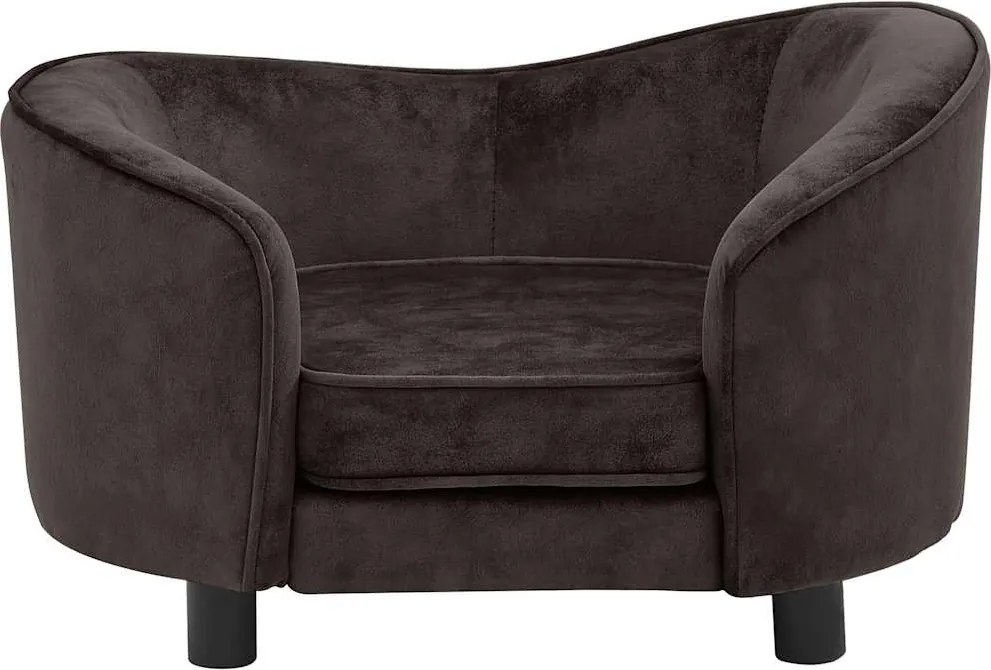 Pohovka pro psy hnědá 69 x 49 x 40 cm plyš 170942
