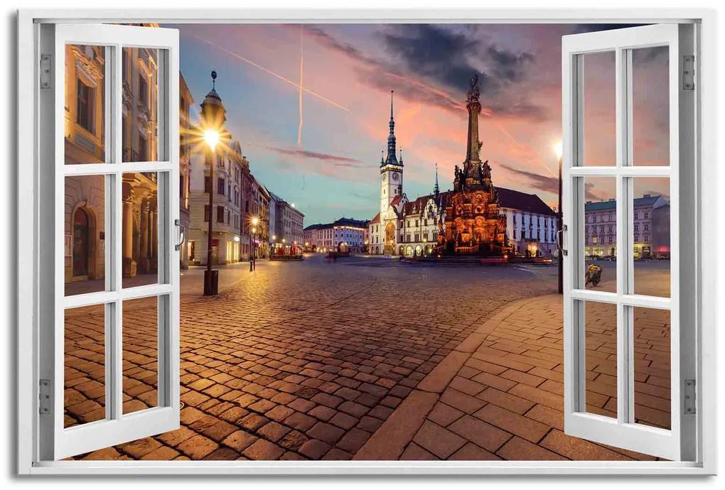 3D obraz okno na Olomouc Velikost (šířka x výška): 120x80 cm