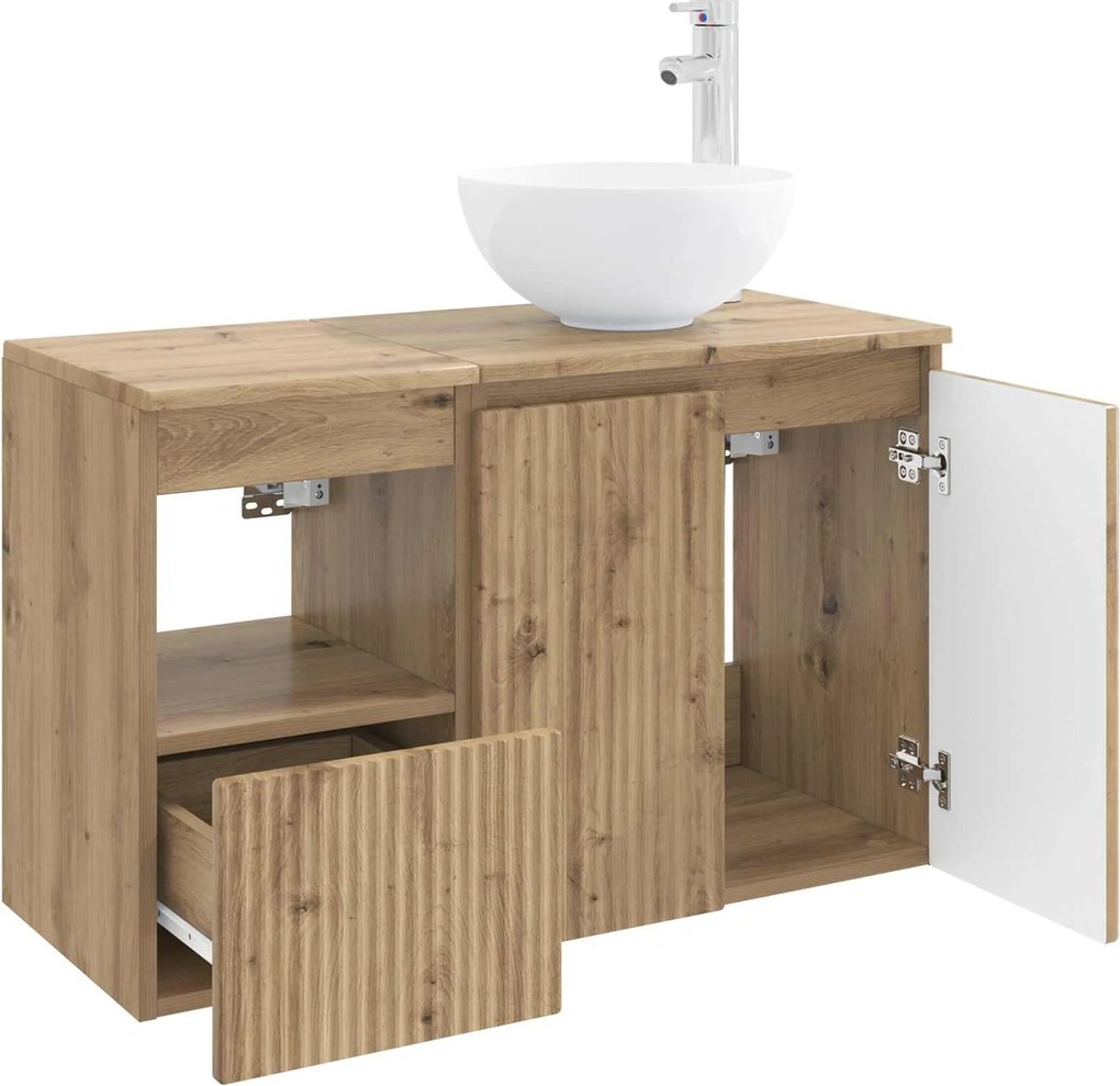 Sada koupelnového nábytku 2 ks Dub artisan Kompozitní dřevo 3404043