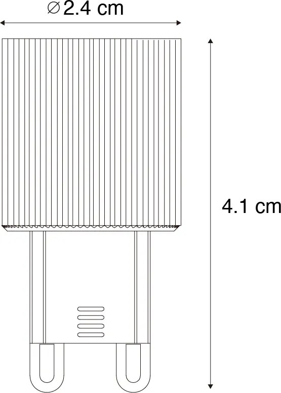 Sada 5 G9 24mm 3-stupňové stmívatelné LED žárovky 3W 300 lm 2700K