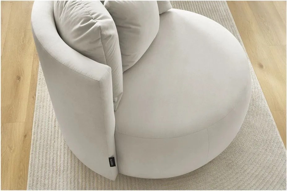 Béžové sametové křeslo Cesar – Bobochic Paris