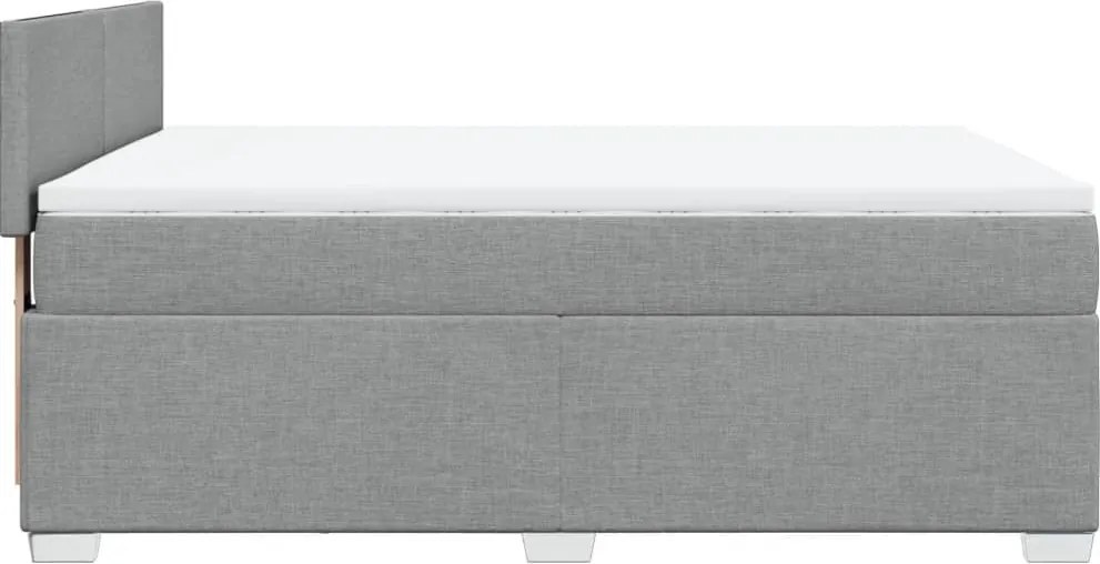 Box spring postel s matrací světle šedá 140 x 200 cm textil 3285904