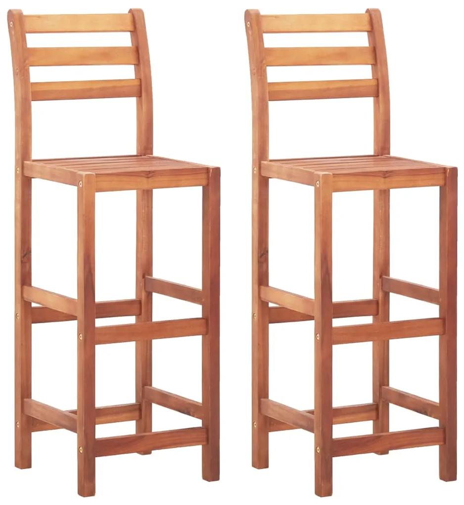 46314 vidaXL Barové židle 2 ks masivní akáciové dřevo