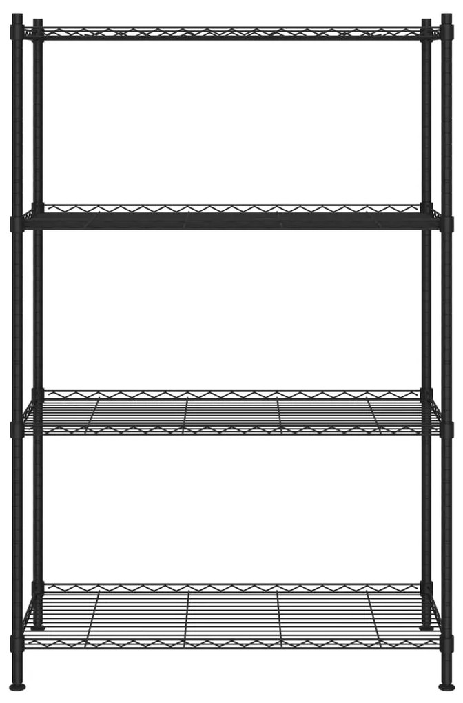 vidaXL Marketos Úložný regál 4 police 90 x 35 x 137 cm černý 200 kg