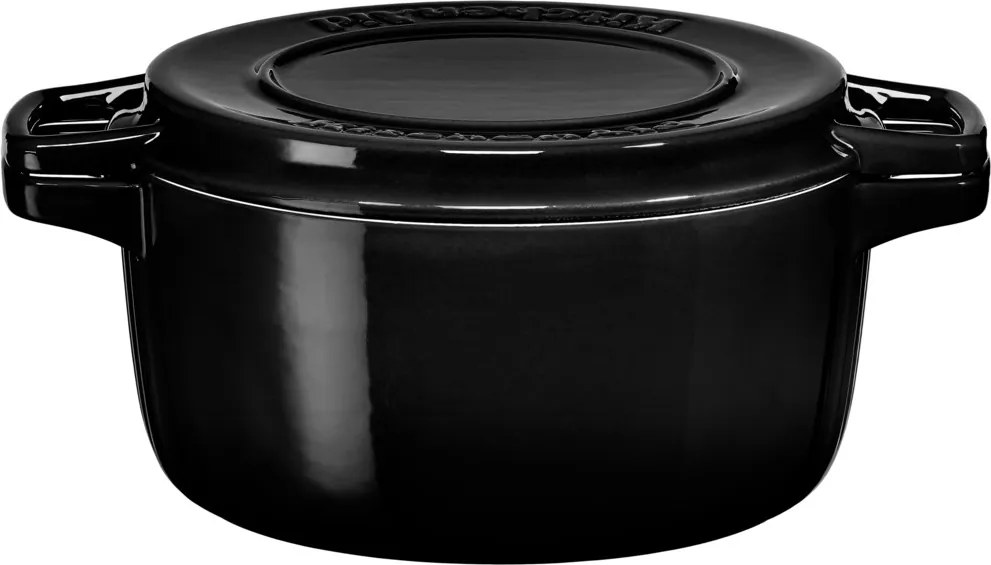 KitchenAid Litinový Hrnec s poklicí KCPI60CROB, 28 cm černý