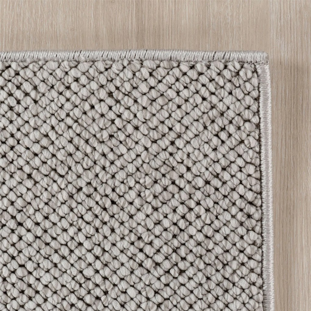 Ayyildiz, Kusový koberec Helix 2200 silver kruh, 80x80, šedá, chodba / předsíň