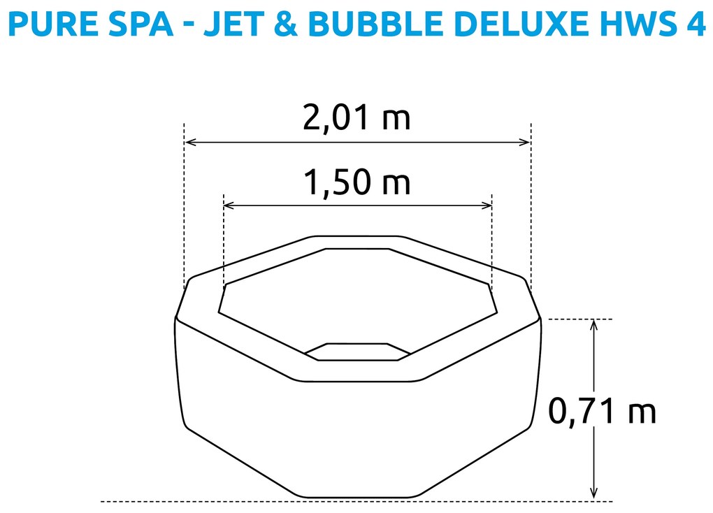 Marimex | Vířivý bazén Pure Spa - Jet & Bubble Deluxe HWS 4 + Solární sprcha UNO 35 l hliníková s LED světlem | 19900164