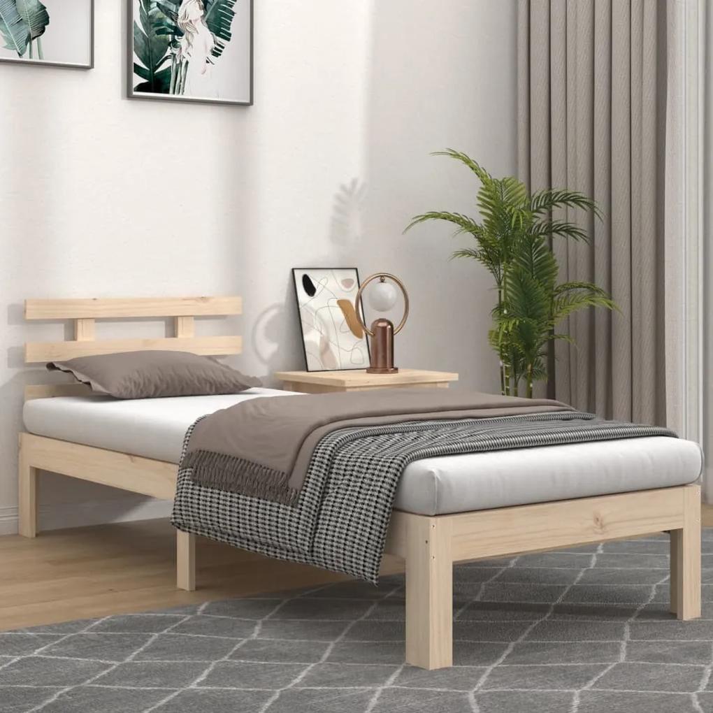 vidaXL Rám postele masivní dřevo 100 x 200 cm [814748] Barva: Bílá