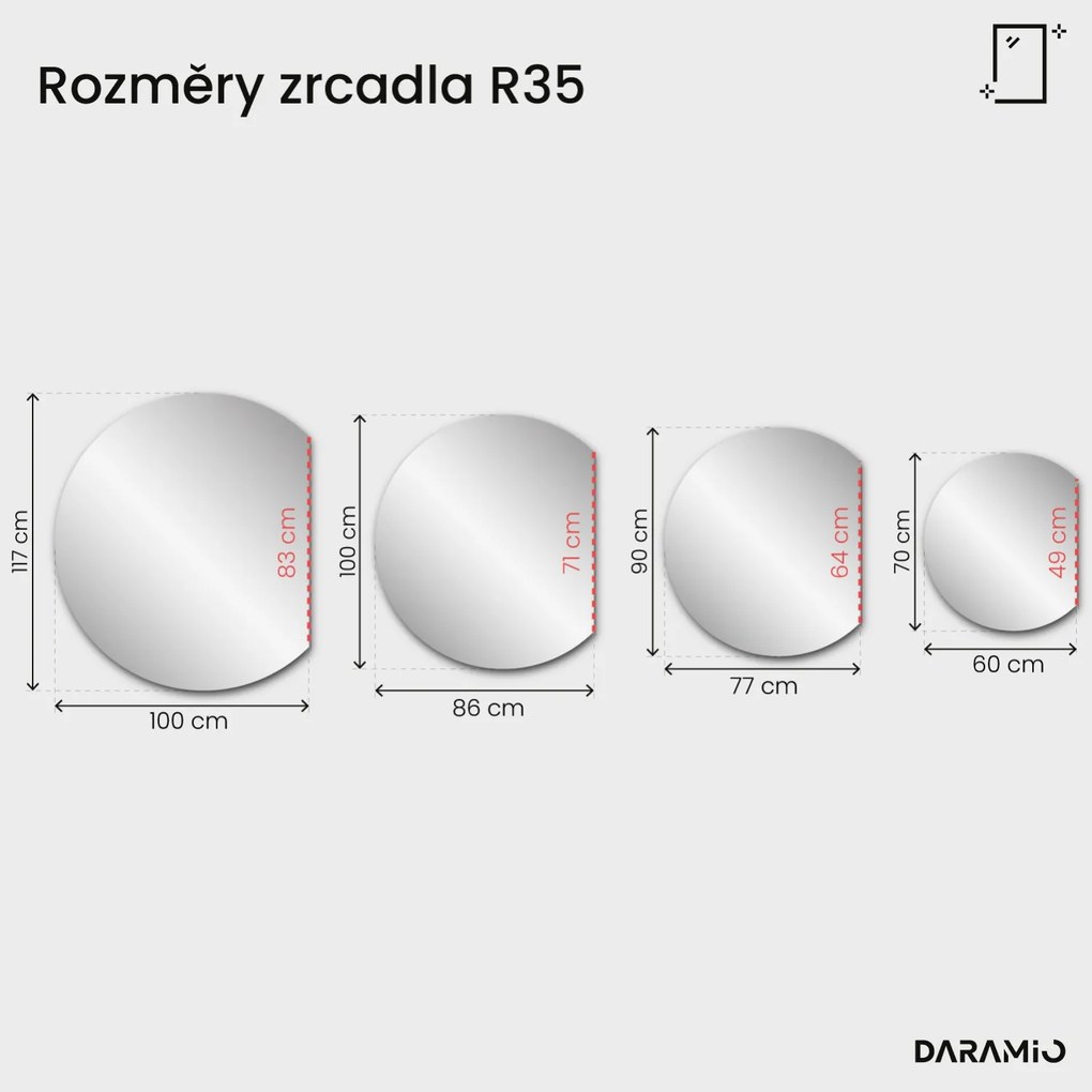 Bronzové zrcadlo Pure R35