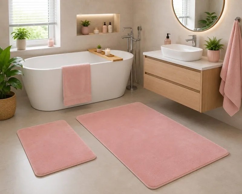 Bellatex BANYGOLD sada - bez výkroje Růžová 60x100 cm 60x50 cm (SADA)