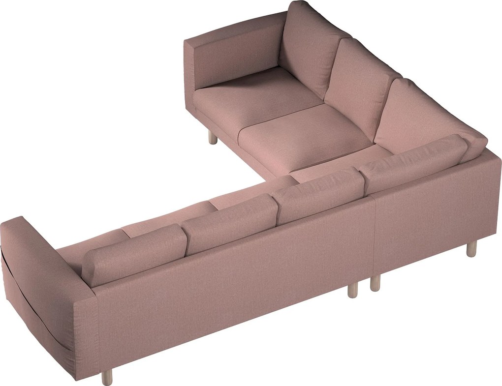 Potah na pohovku IKEA Norsborg rohová 5-místná barva růžová látka pletený vzor
