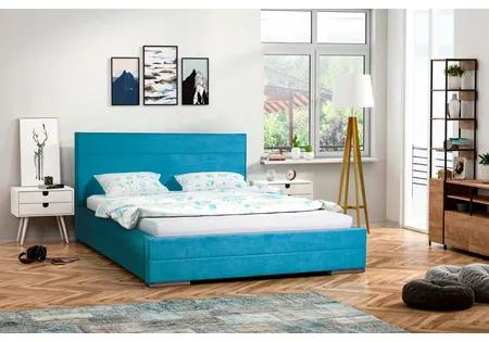 Čalouněná postel MONIKA modrá rozměr 140x200 cm