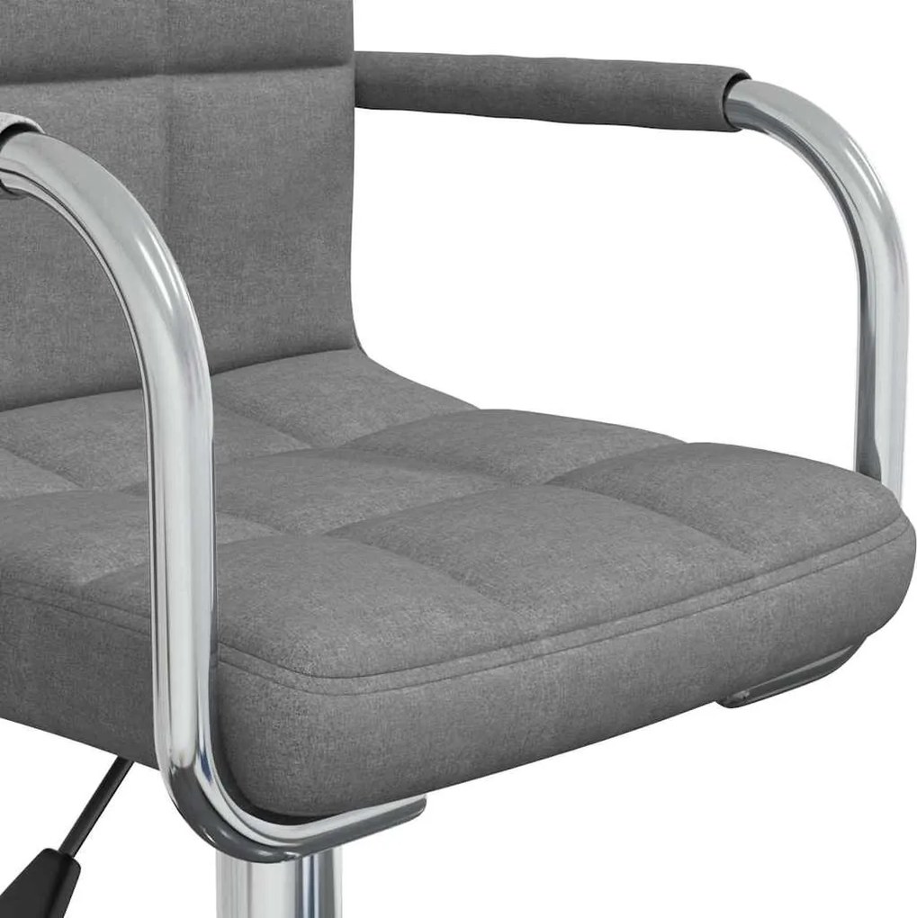 Otočná jídelní židle světle šedá textil 3088062