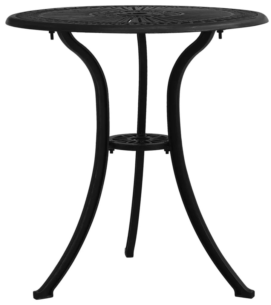 315580 vidaXL Zahradní stůl černý 62 x 62 x 65 cm litý hliník