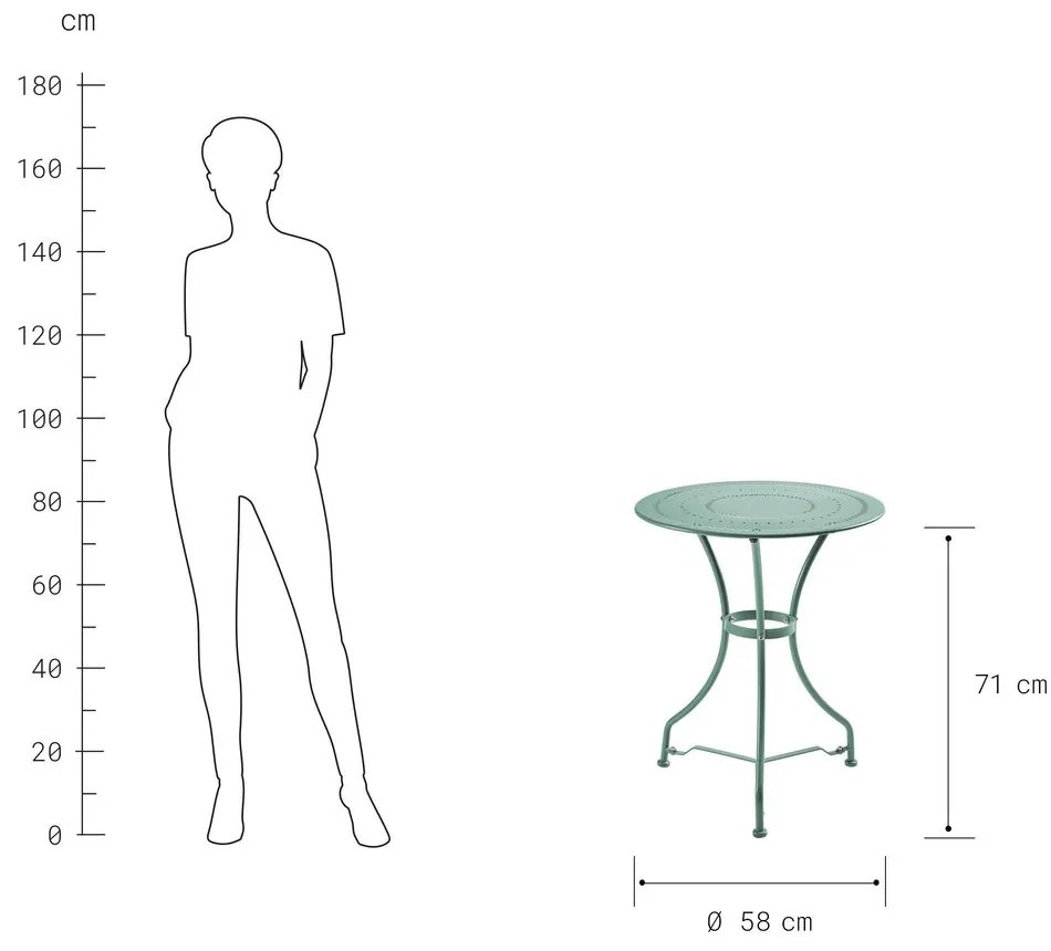 Butlers CENTURY Set zahradního nábytku pro 2 osoby - šalvějová