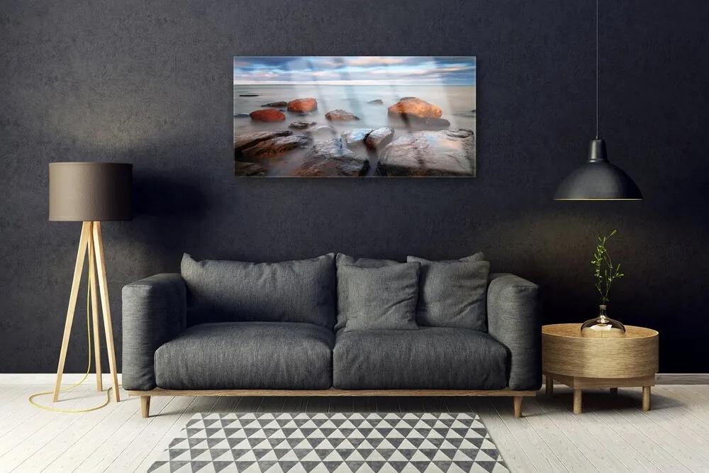 Plexisklo-obraz Kameny Moře Krajina 100x50 cm