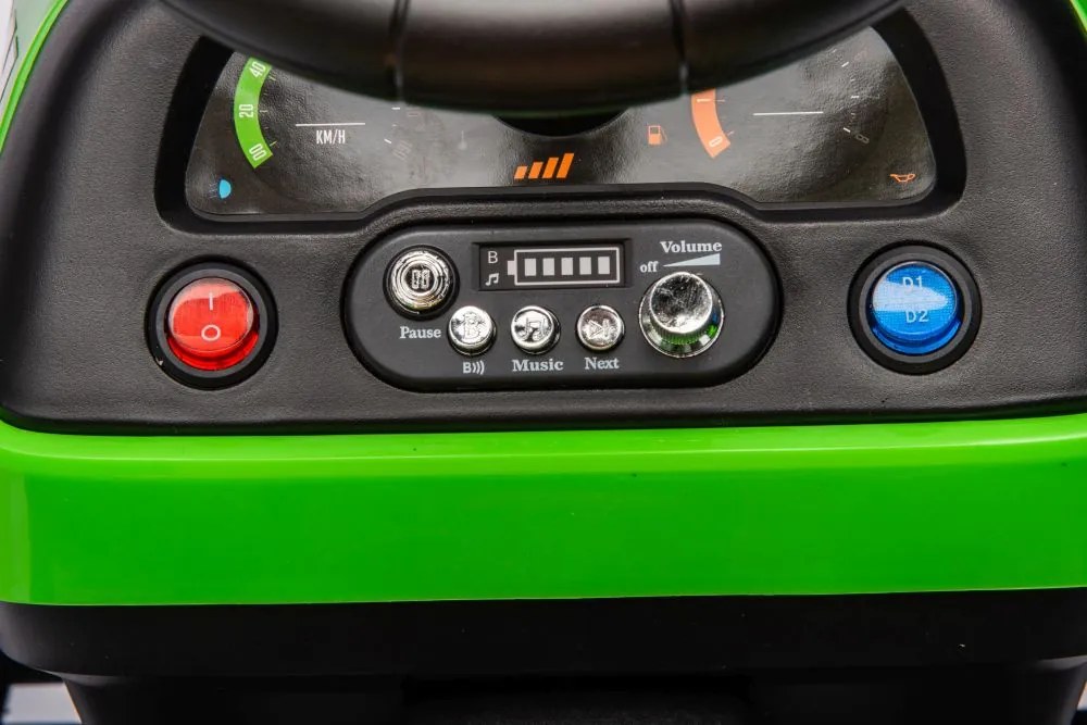 LEAN CARS Akumulátorový traktor BBH-030, zelený
