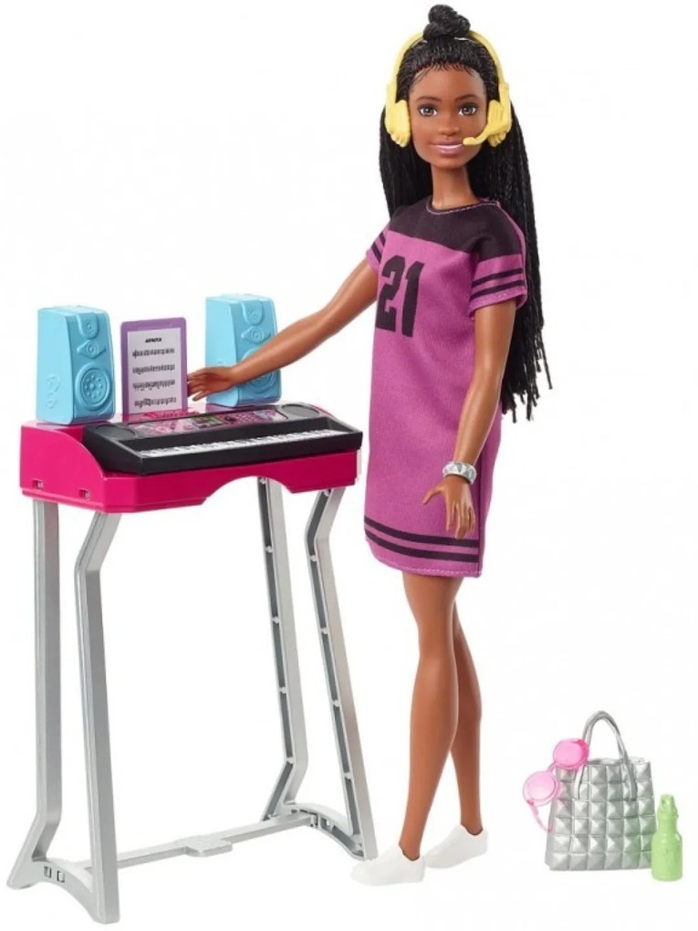 Barbie panenka “brooklyn” roberts a hudební studio, big city, big dreams, mattel gyg40