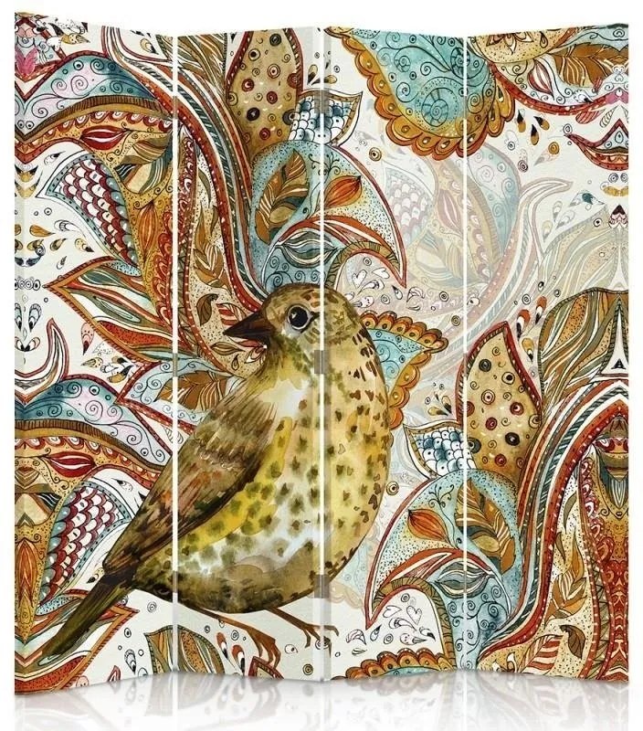 Ozdobný paraván Orient Mandala Boho - 145x170 cm, čtyřdílný, klasický paraván