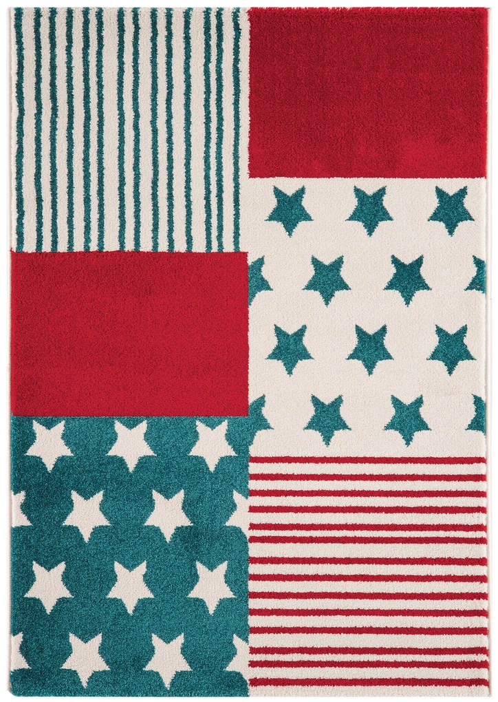 Bighome - Koberec PLAY 100 x150cm Stars and Stripes