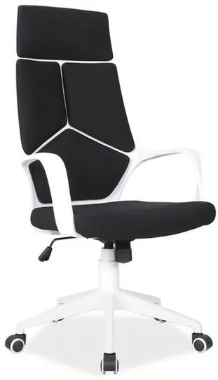 Kancelářská otočná židle Q-199 - Barva černá/bílá