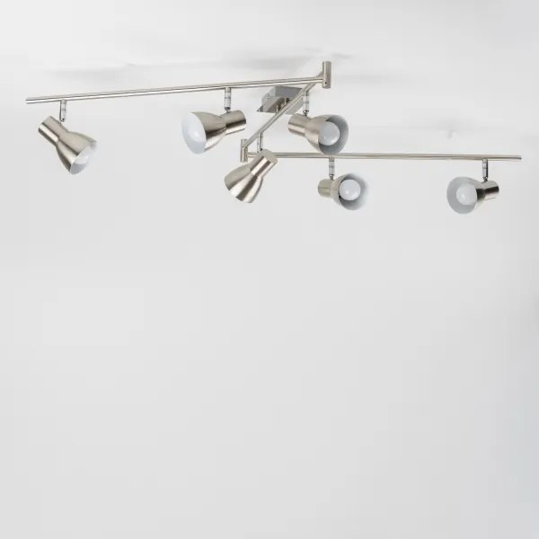 LED Bodové svítidlo 6xE14/5W/230V matný chrom