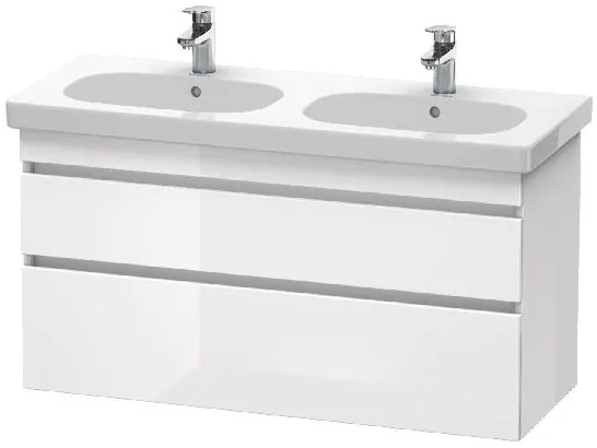 Duravit DuraStyle - Umyvadlová skříňka 61x115x45 cm, 2 zásuvky, lesklá bílá DS648602222