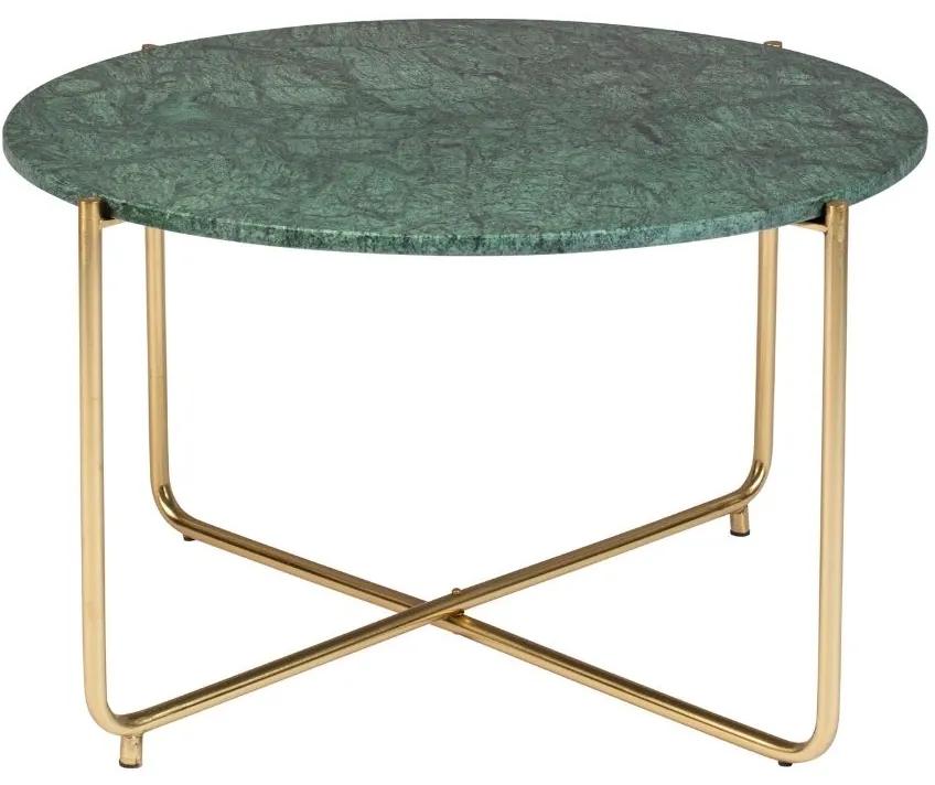 OnaDnes -20% White Label Zelený mramorový konferenční stolek WLL TIMPA 70 cm