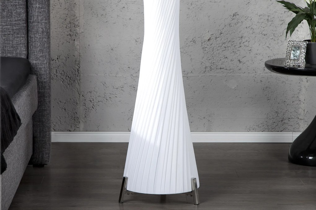 Stojací lampa HERMIO, 200 cm, bílá