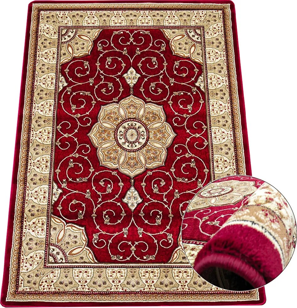 BE Koberec Adora 5792 Red - červený obdélníkový Rozměr: 60x90 cm