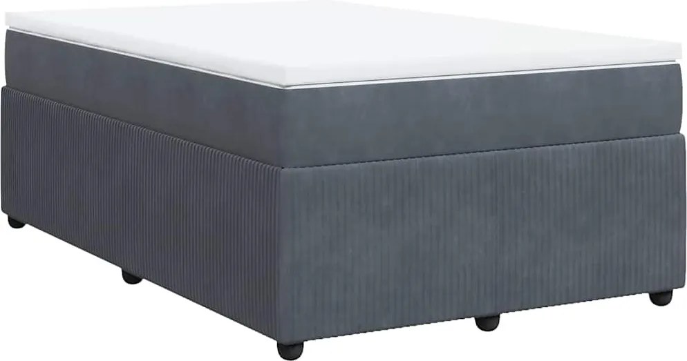 Box spring postel s matrací tmavě šedý 120x190 cm samet 3285627