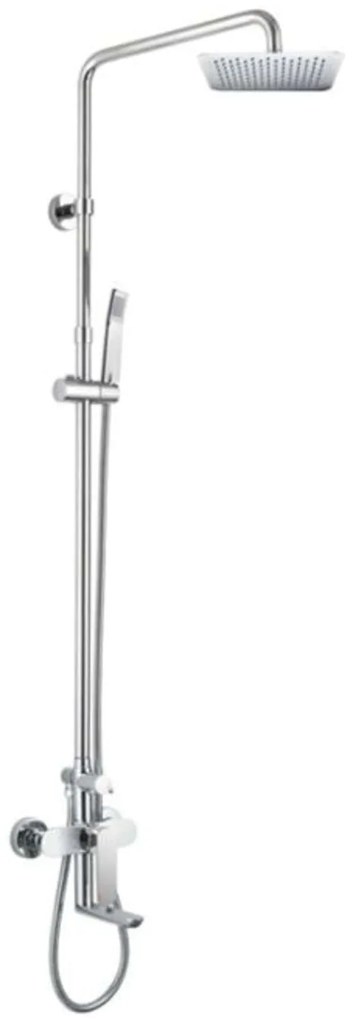 Mereo - Sprchový set s vanovou baterií, 20x20 cm, chrom CBE60101SDM