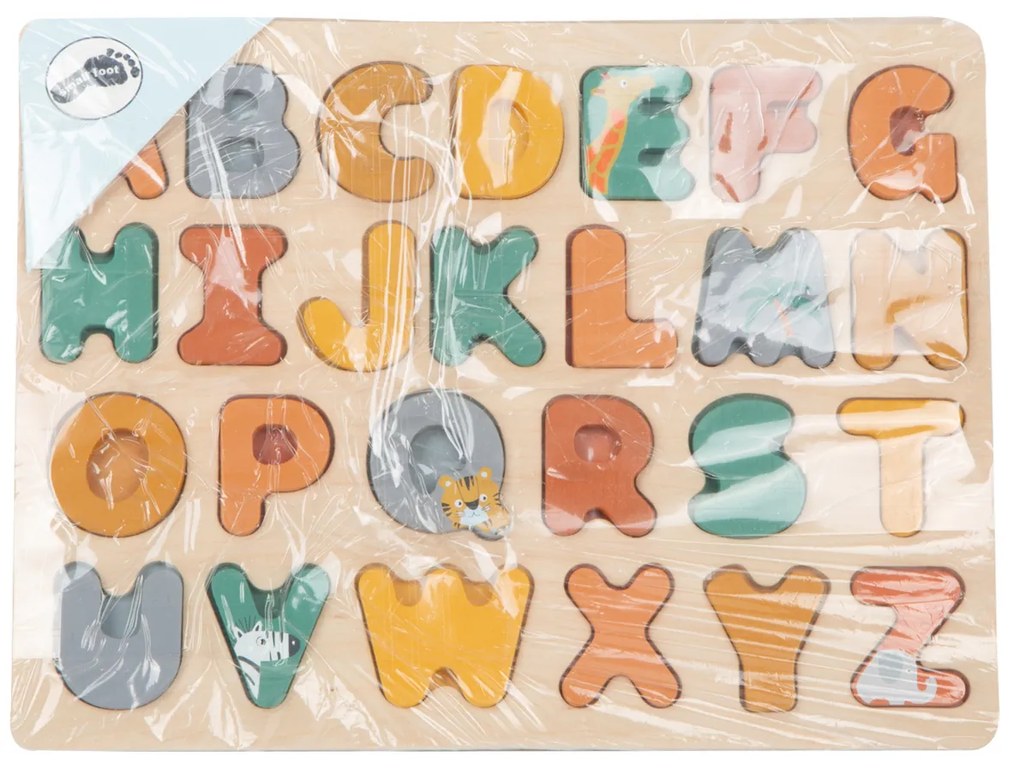 small foot Vkládací puzzle Safari abeceda