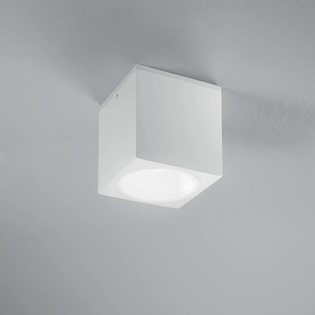 FAN I-CITIZEN-Q1-BCO Venkovní stropní svítidlo Citizen, bílé, 1 x E27, IP54, 15 x 15 x 17 cm - FANEUROPE