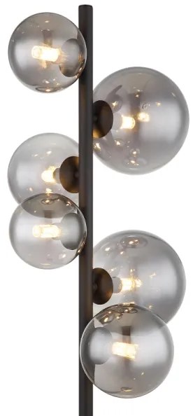 Globo 56133-6S - LED Stojací lampa RIHA 6xG9/3,5W/230V kouřová/černá