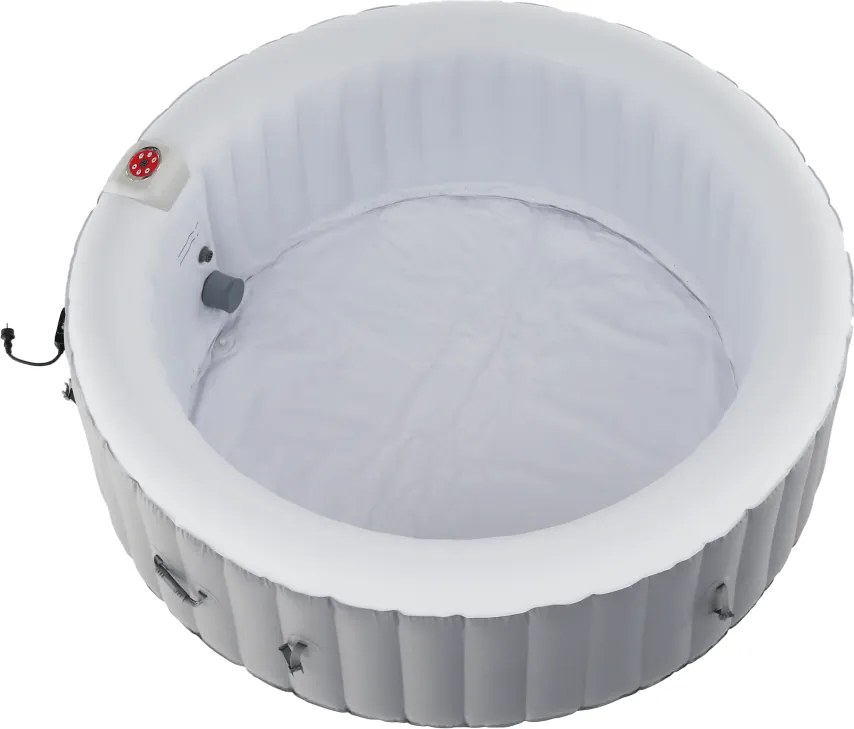 Nafukovací vířivka, šedá/bílá, 4-6 os, 1000 l, KAMINO NEW TYP 2