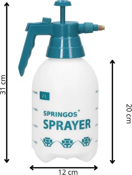 Zahradní postřikovač tlakový 2L SPRINGOS RAINEX