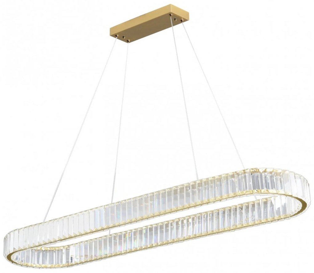 Toolight Toolight, LED stropní svítidlo 100x30 cm, 22W, APP1508-CP, zlatá matná, OSW-06971