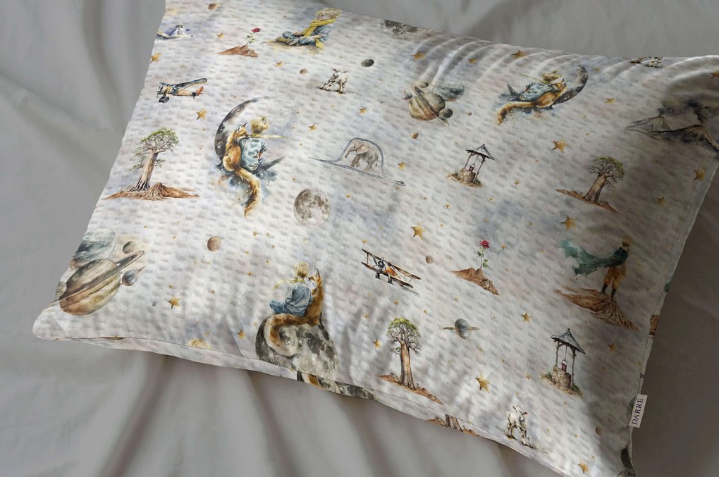 Krepové prodloužené povlečení Zasněný Malý princ Velikost: 140 x 220 + 70 x 90