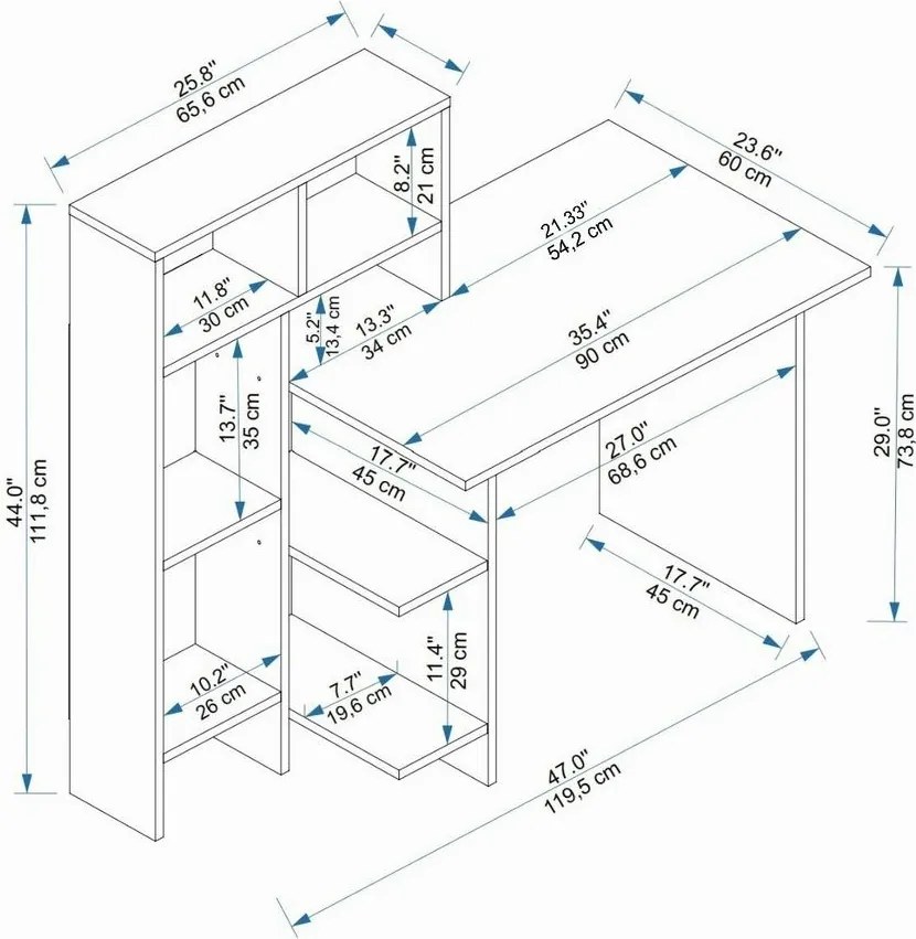 Pracovní stůl Bugra White
