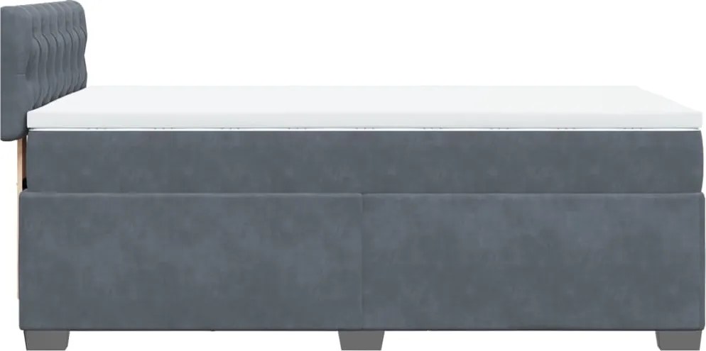 Box spring postel s matrací tmavě šedá 80 x 200 cm samet 3288469
