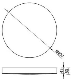 Mantra Turín, stopní svítidlo s neviditelným uchycením LED 30W 3000/4000/5000K, průměr 40cm