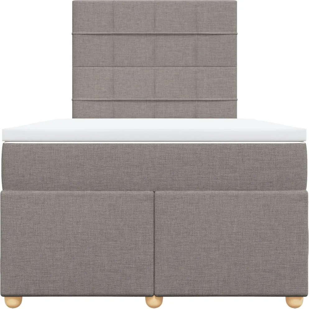 Box spring postel s matrací taupe 120x200 cm textil 3293551