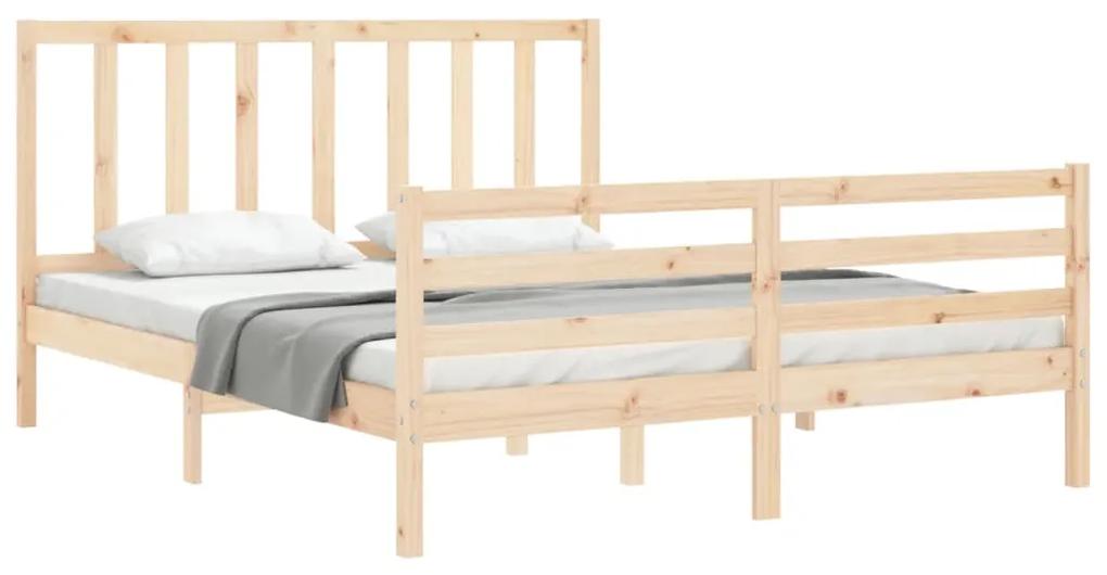 Rám postele s čelem King Size masivní dřevo,  3193861