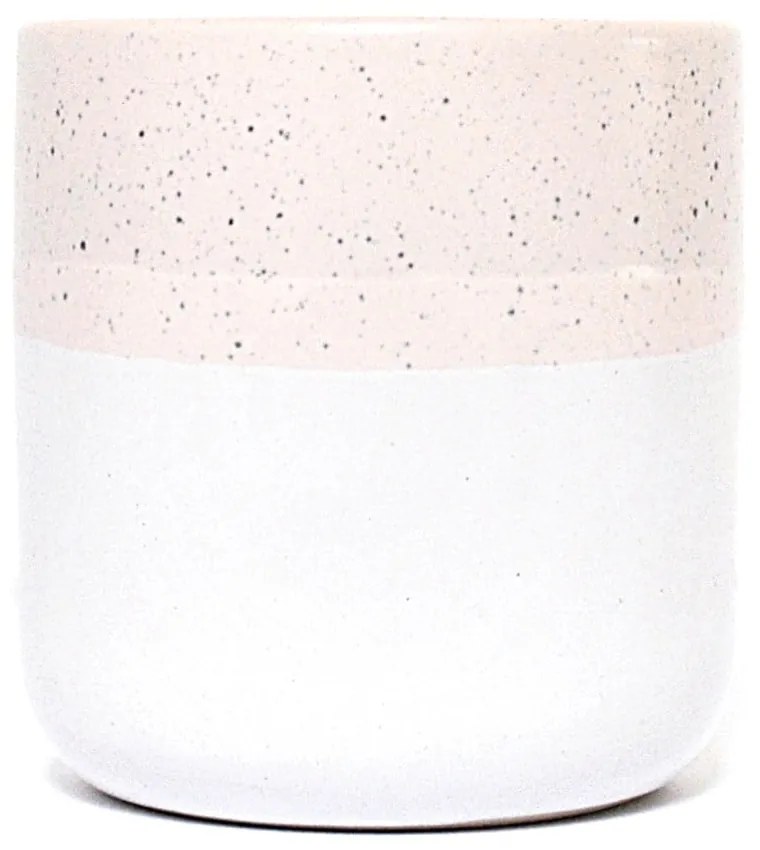 Růžovo-bílý kameninový hrnek ÅOOMI Dust, 400 ml