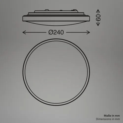 LED stropní svítidlo BRILONER Tak průměr 24cm 12W IP44 hvězdné nebe chrom 3933018