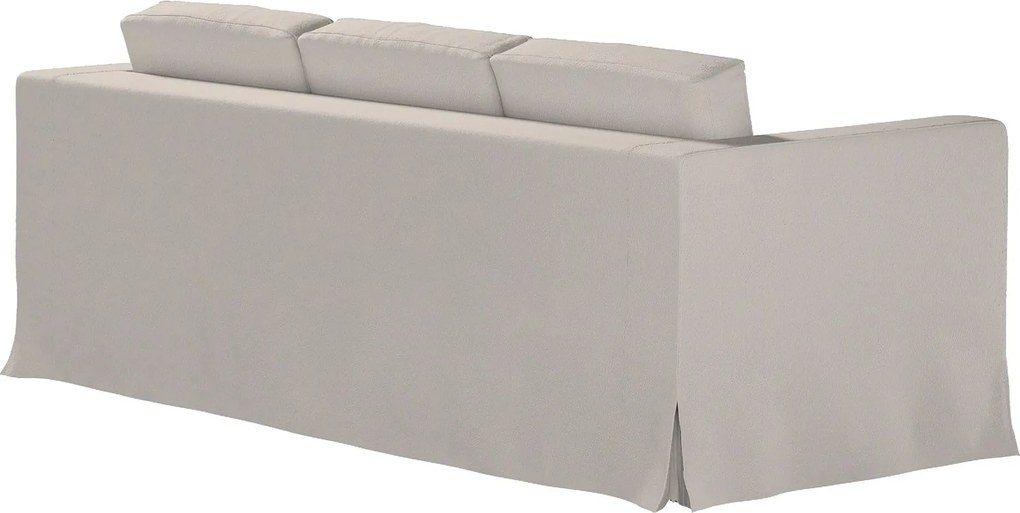 Potah na pohovku IKEA Karlanda 3-místná nerozkládací, dlouhý barva béžová látka pletený vzor